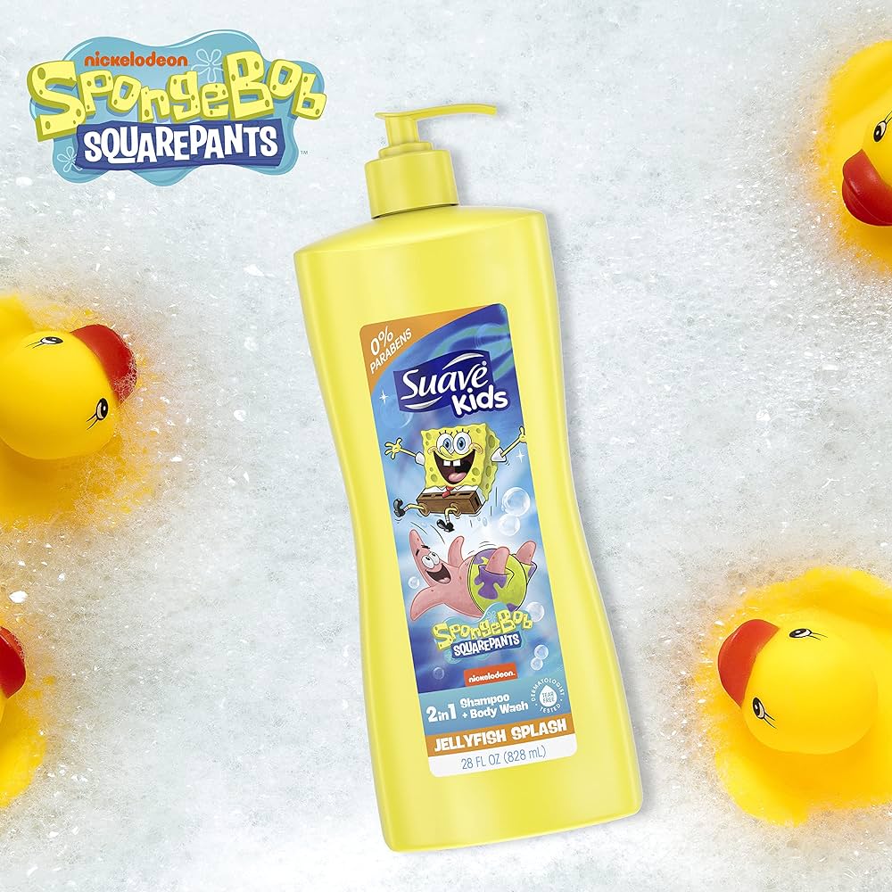 Suave Kids SpongeBob SquarePants Jellyfish Splash 2-in-1 Shampoo + Body ...